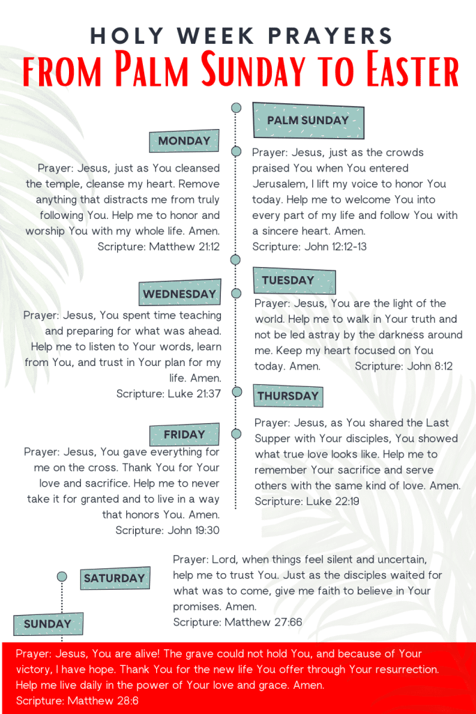 Holy Week Prayers: Palm Sunday to Easter - Katie Hauck Ministries