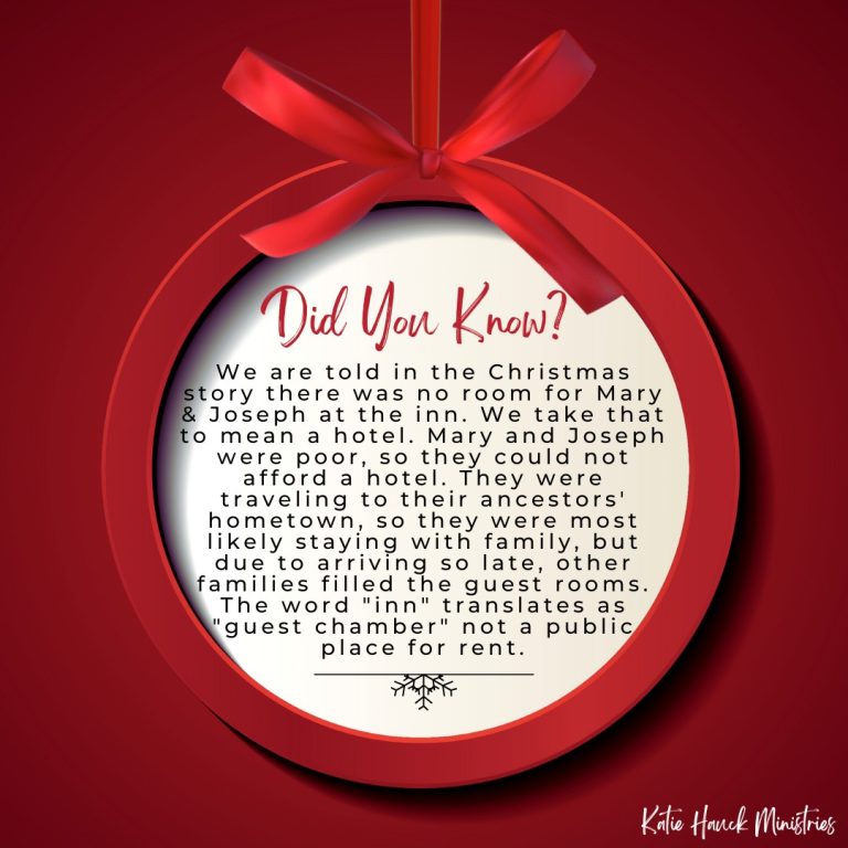 No Room in the Inn - Katie Hauck Ministries